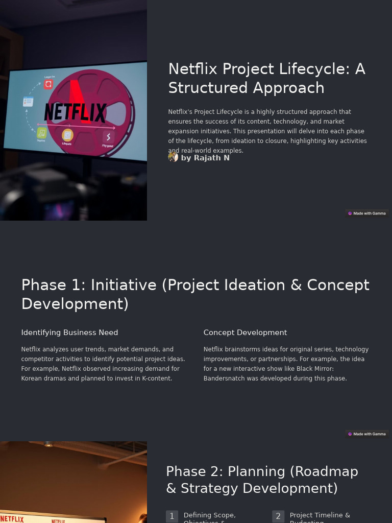 Netflix Project Lifecycle A Structured Approach | PDF | Netflix ...