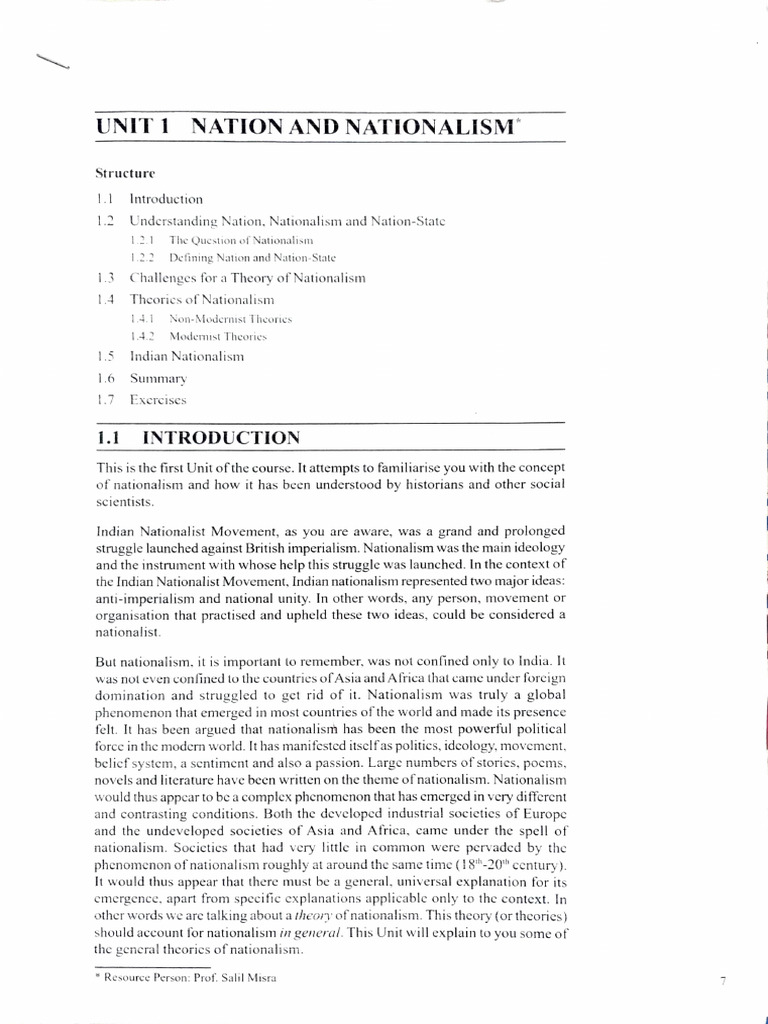 Nation and Nationalism | PDF | Nationalism | Nation