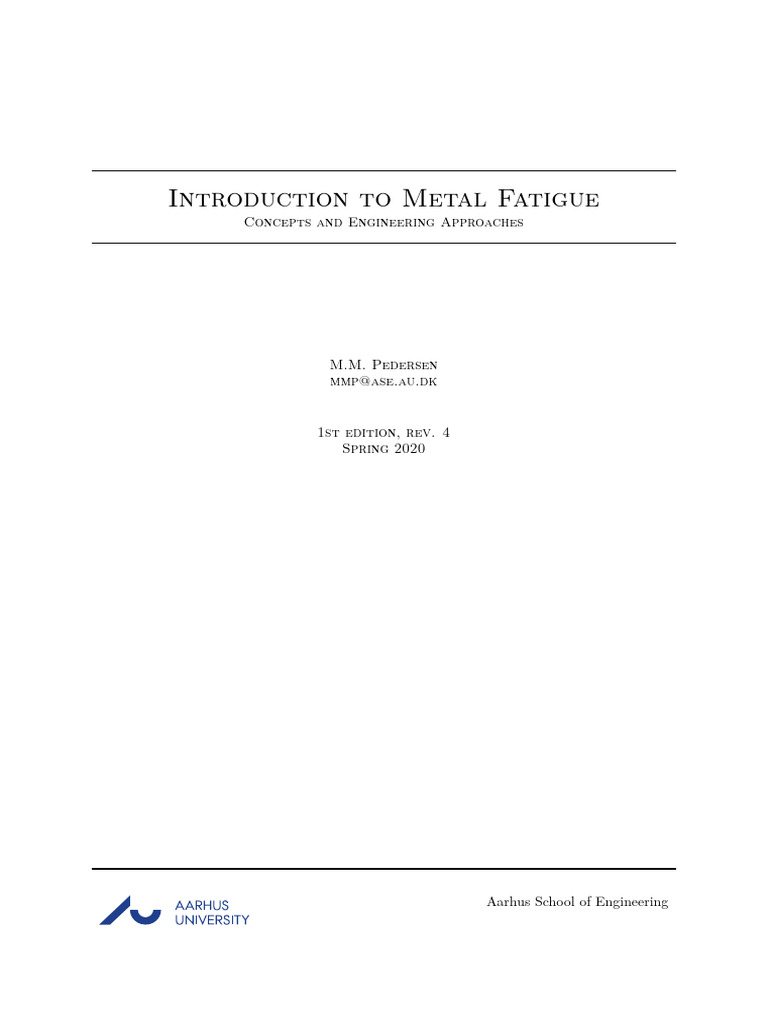 Introduction To Metal Fatigue | PDF | Strength Of Materials | Fatigue ...