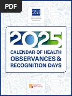 Health Awareness Calendar For 2025 | PDF | Leukemia | Cancer