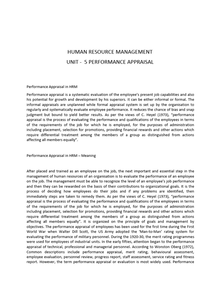 HCM Performance Evaluation | PDF | Performance Appraisal | Human ...