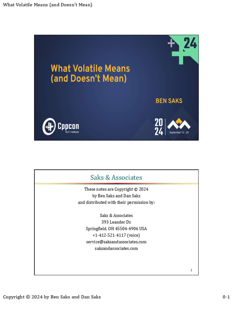 What Volatile Means (And Doesn't Mean) | PDF | Integer (Computer ...