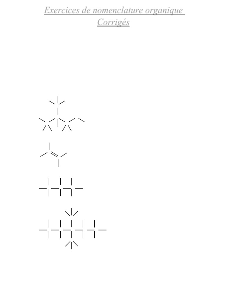 Nomenclature et Formules Topologiques | PDF | Sciences physiques | Chimie