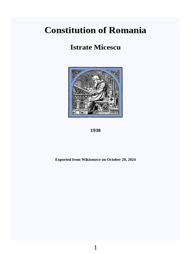 Constitution of Romania (1938) | PDF | Ratification | Prosecutor