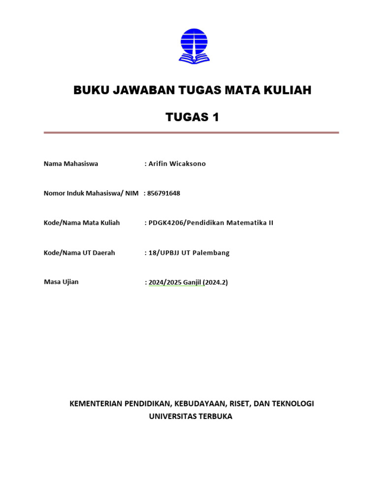 Bju TMK 1 Pendidikan MTK | PDF