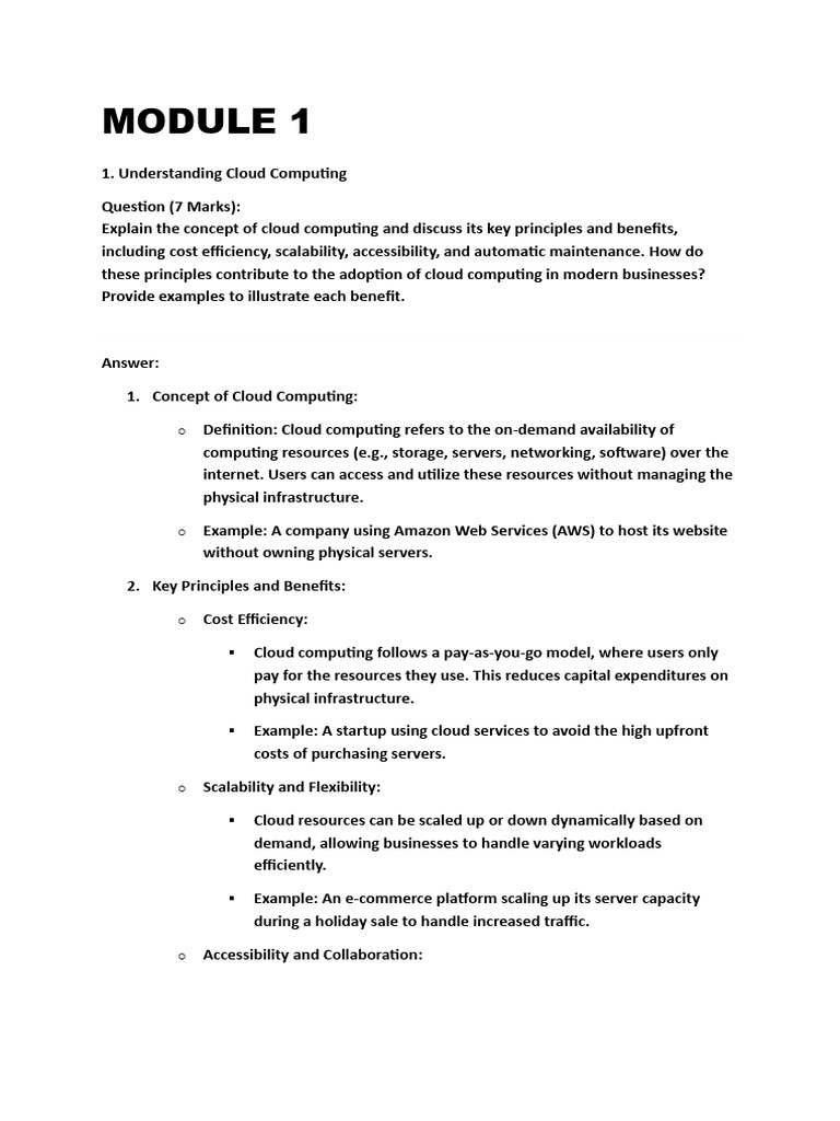 Cloud Computing Question Bank | PDF | Computer Network | Cloud Computing