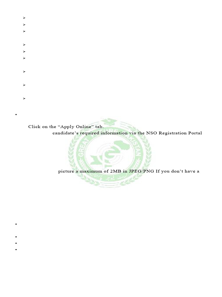 Instructions NSO | PDF