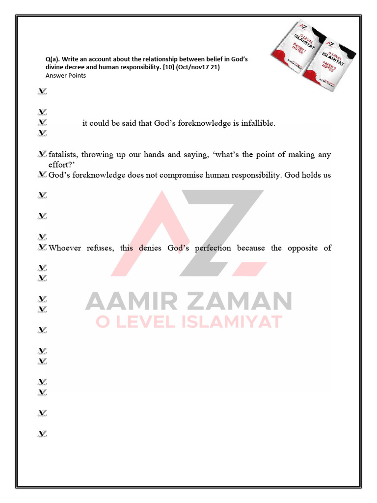 Answer Key Divine Decree | PDF | Predestination | God