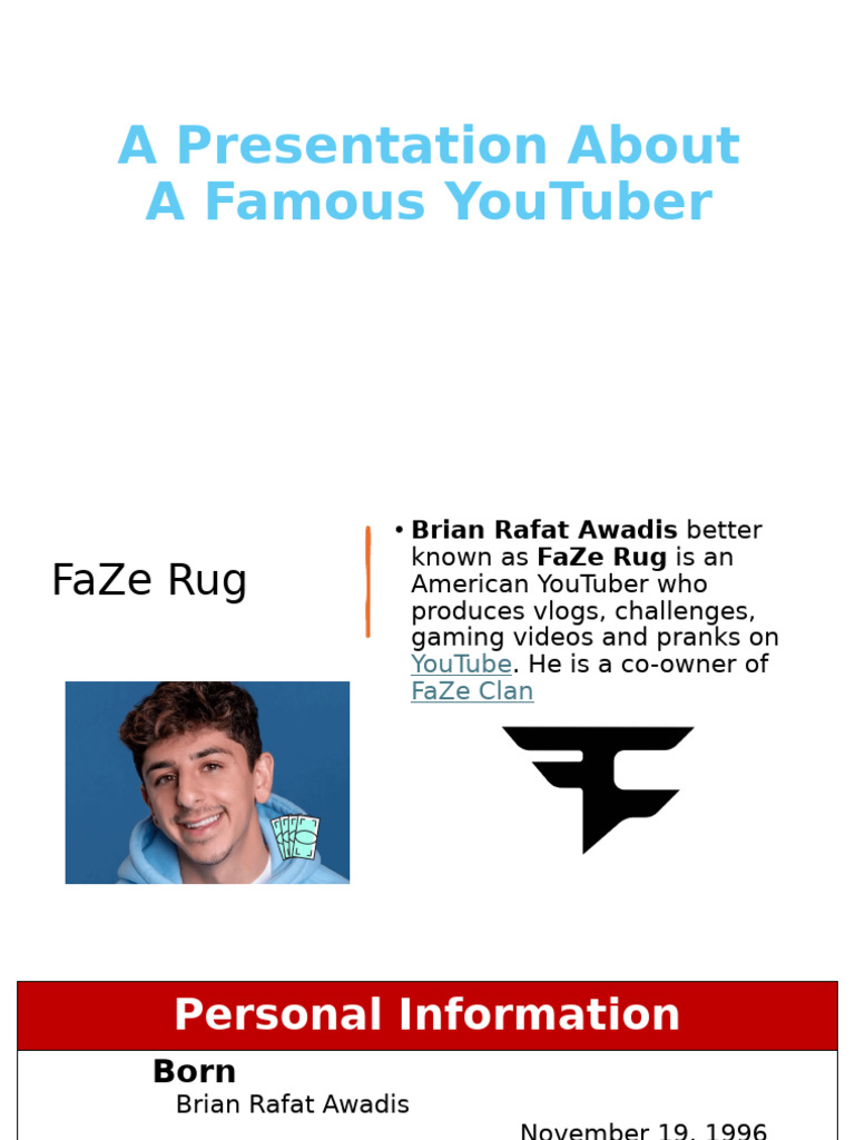 FaZe Rug: Rise of Brian Awadis | PDF