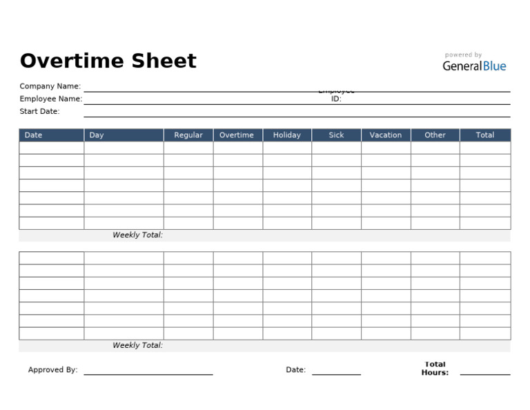 Basic Overtime Sheet | PDF