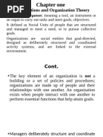 Organization Theory Chapter-1 | PDF | System | Organizational Behavior
