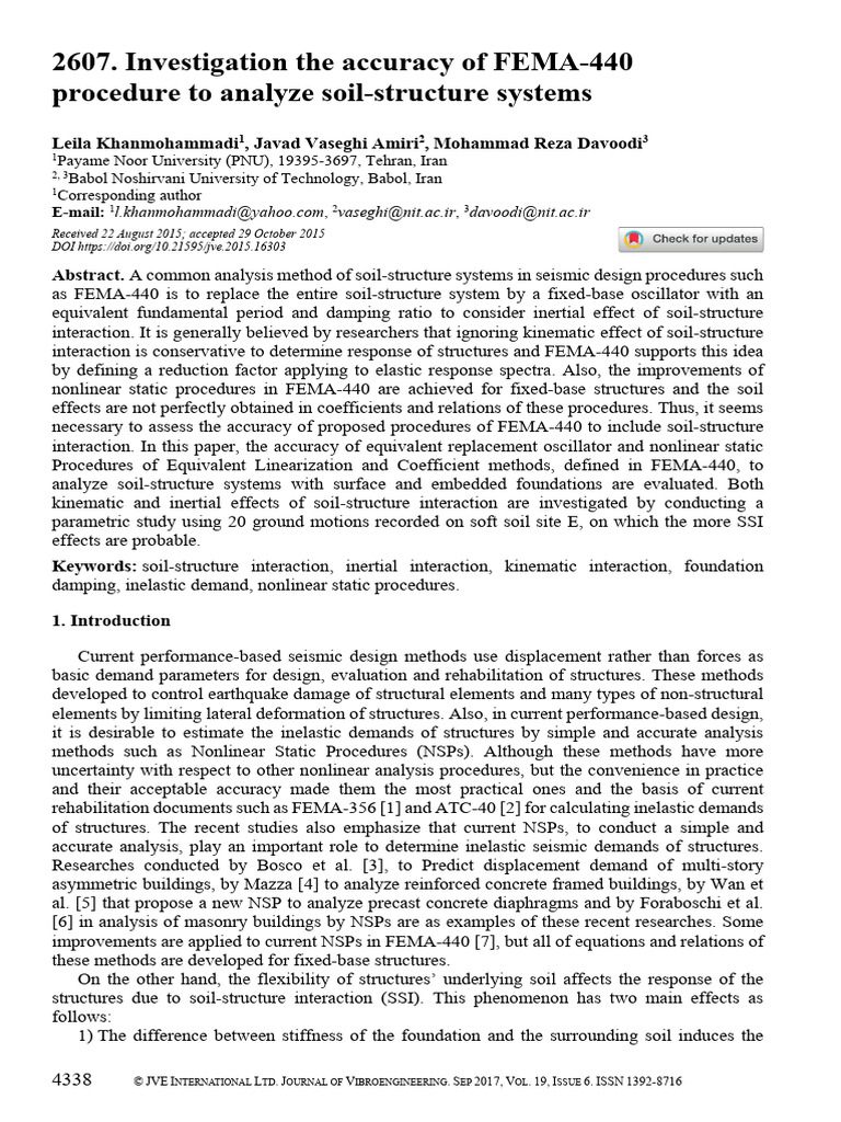 Investigation The Accuracy of FEMA-440 Procedure T | PDF | Applied And ...