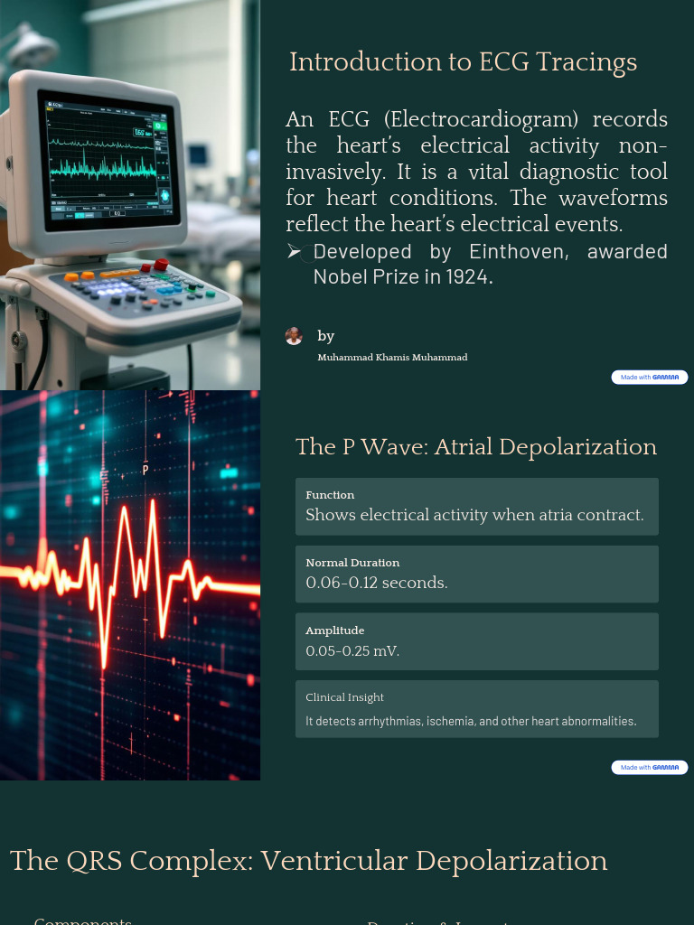 Introduction To ECG Tracings | PDF | Electrocardiography | Myocardial ...