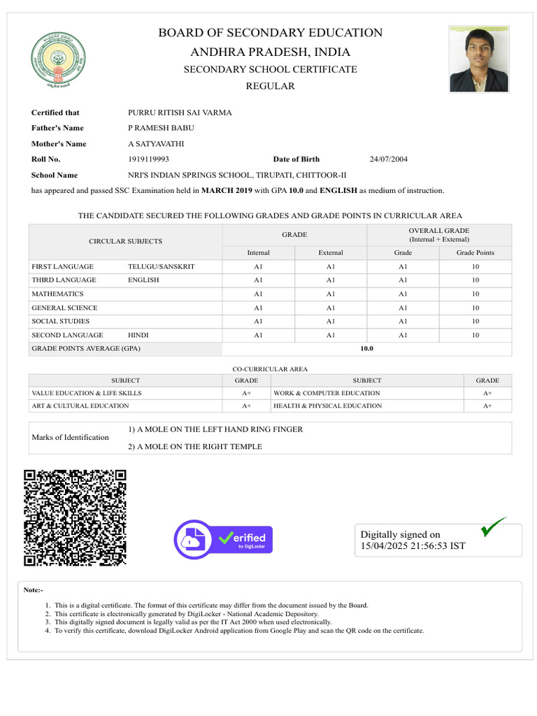 Org - Bseap Sscer 1919119993xx2019xxr | PDF