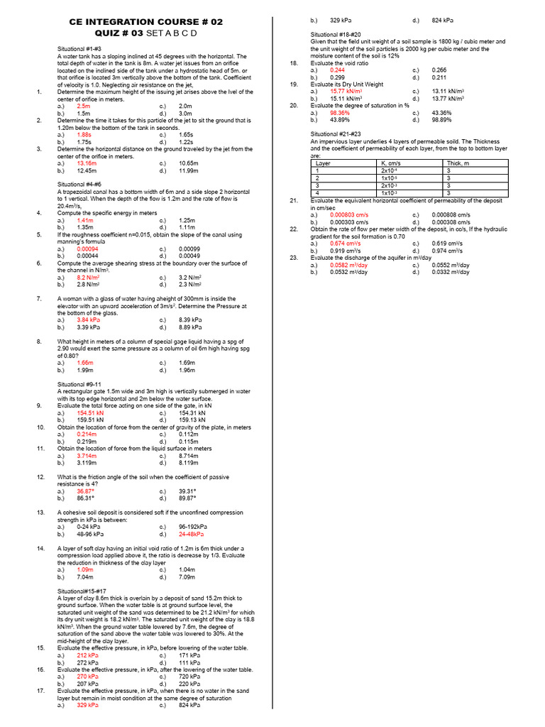 CE ITG # 02 - Quiz - 03 | PDF | Applied And Interdisciplinary Physics ...