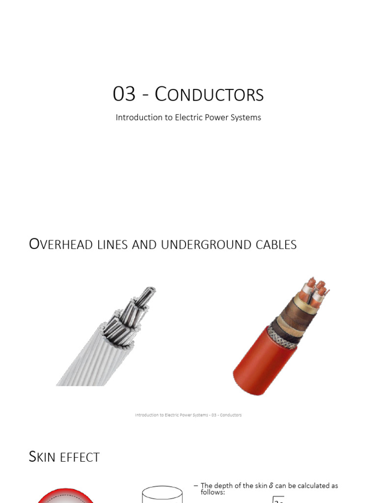 X 03 - Introduction To Power Systems - A Michiorri - Conductors | PDF ...