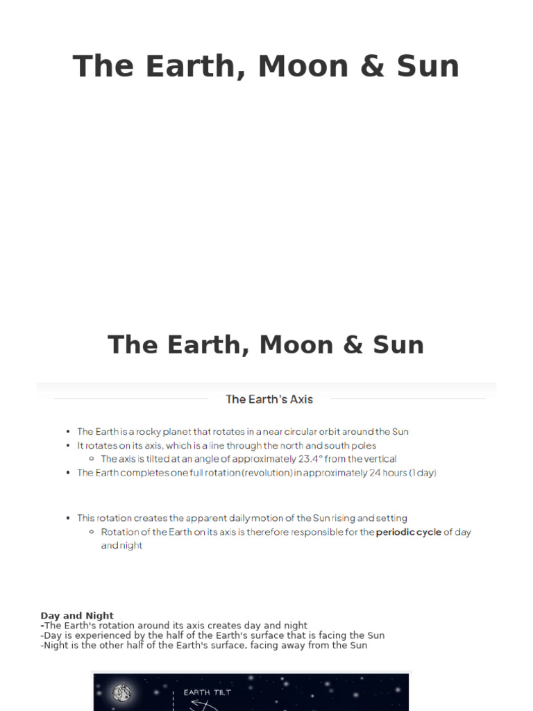 G-10 Lesson - PPT - The Earth, Moon & Sun - Universe and Hubble ...