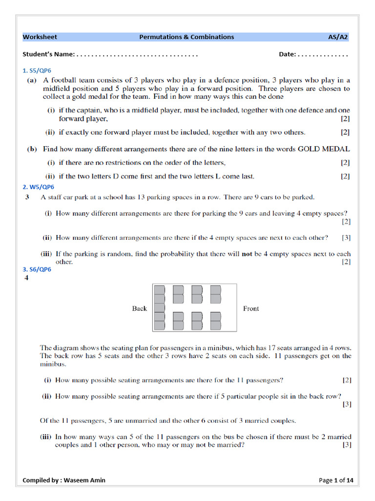 Permutation & Combination - S1 (Without Spaces) | PDF