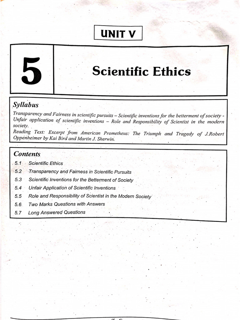 GE3791 HVE Unit-5 Notes | PDF