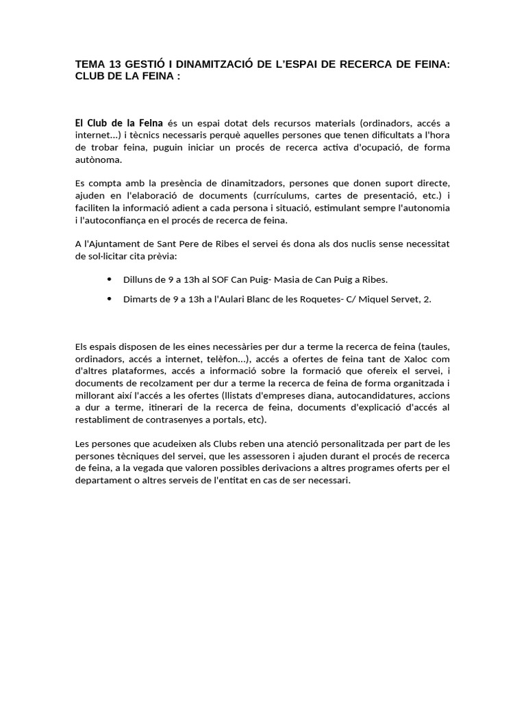 Tema 13 Gestió I Dinamització CF | PDF