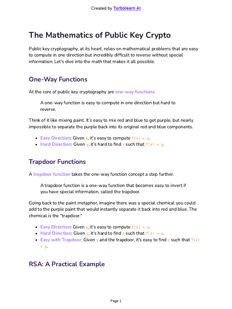 mathematics of public key crypto | PDF | Cryptography | Applied Mathematics