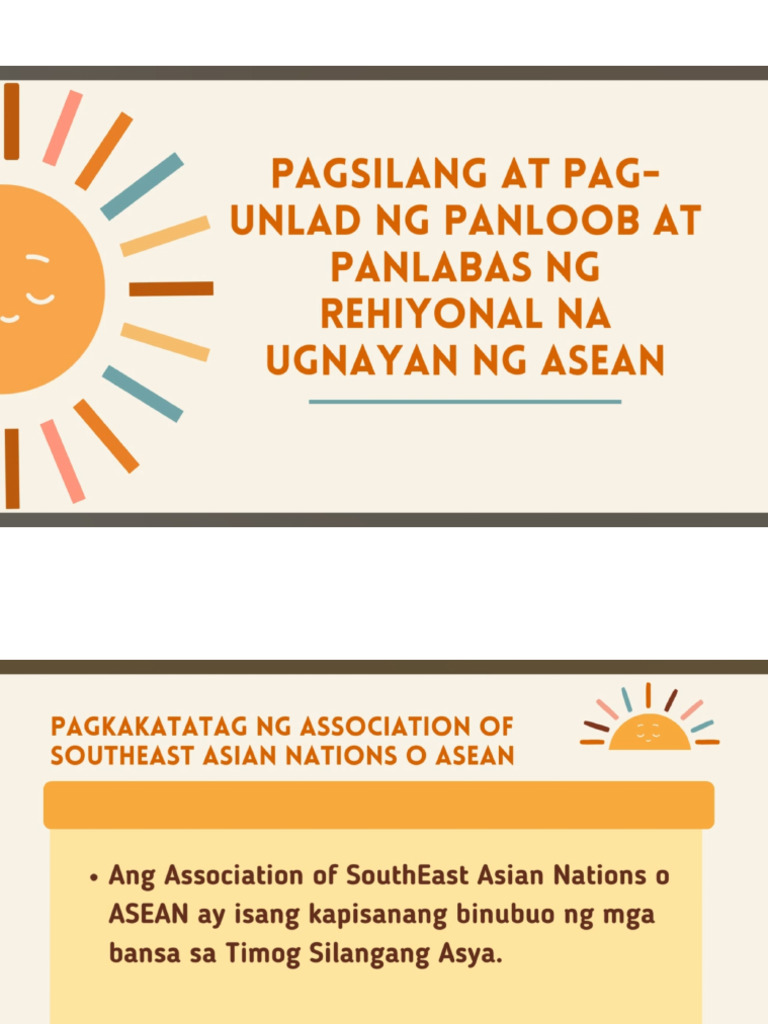 Asean at Ang Layunin Nito | PDF