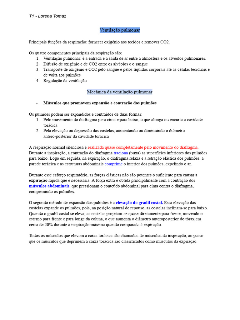 Capítulo 38 - Guyton - PDF 3 | PDF | Respiração | Pulmão