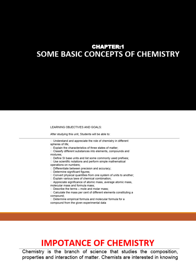 Some Basic Concepts of Chem | PDF | Mole (Unit) | Stoichiometry