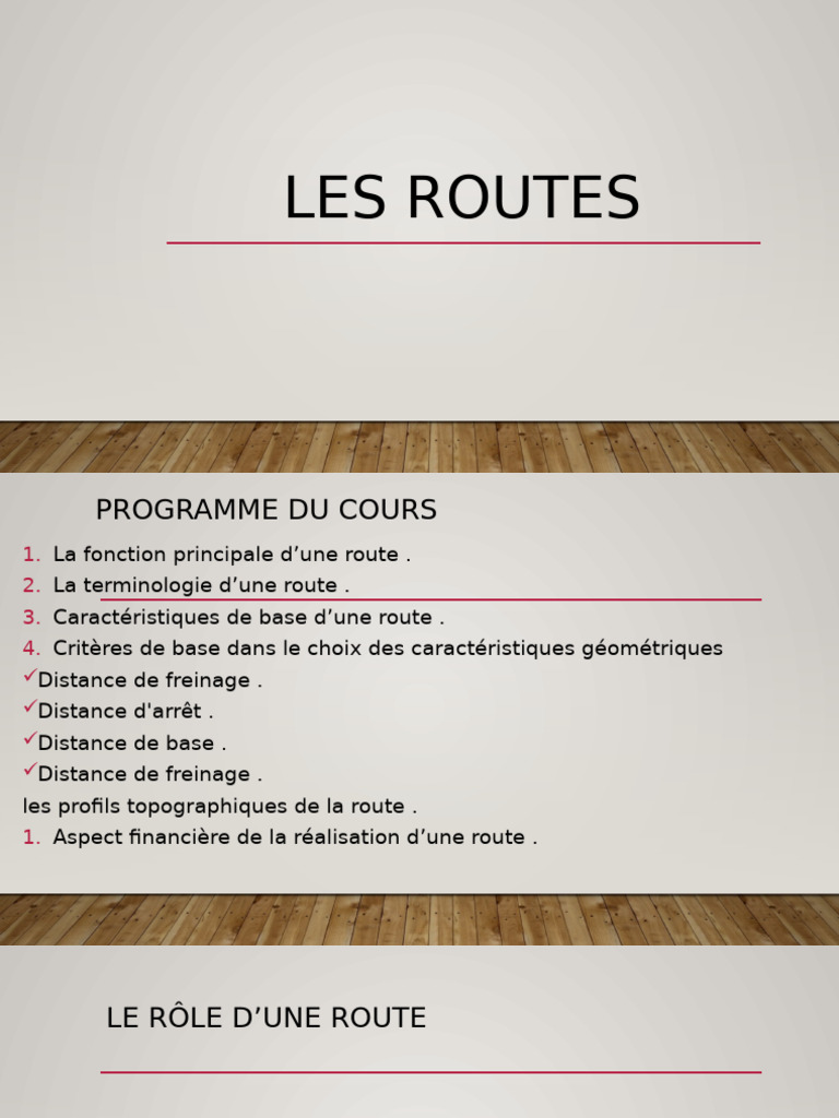 Caractéristiques et Terminologie des Routes | PDF | Route | Angle