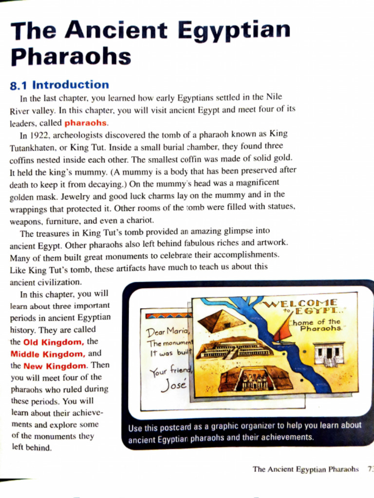 Egyptian Pharaohs Reading | PDF | Tutankhamun | Cultural Aspects Of Death