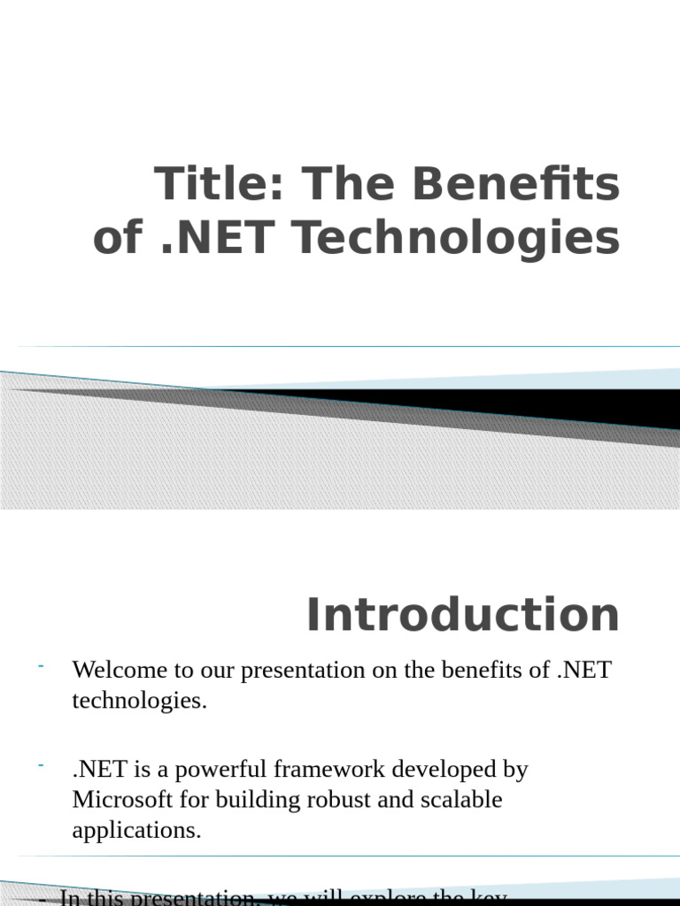 Benefits of .Net Framework | PDF | Software Development | Computer ...