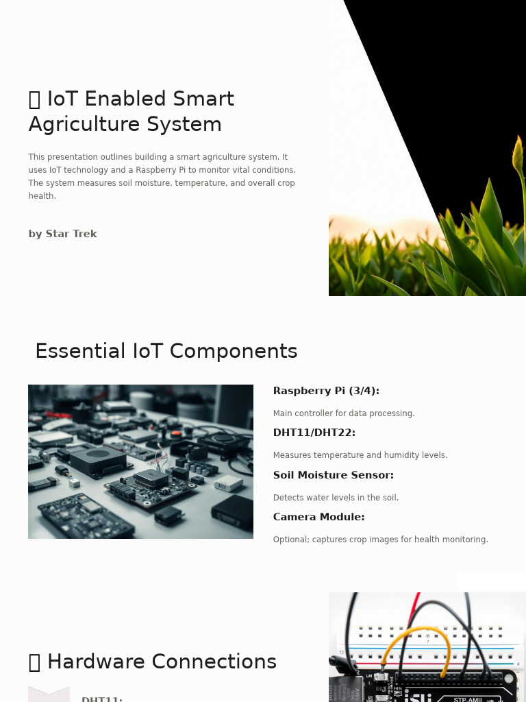 IoT Enabled Smart Agriculture System | PDF | Internet Of Things | Computing