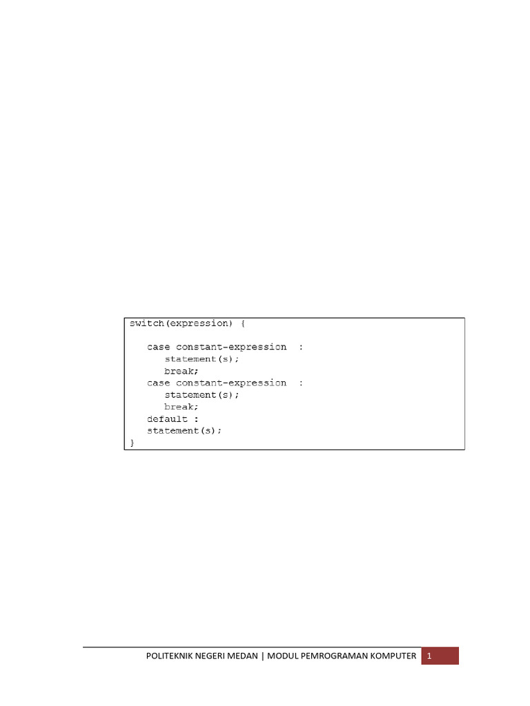 Switch Case1 | PDF