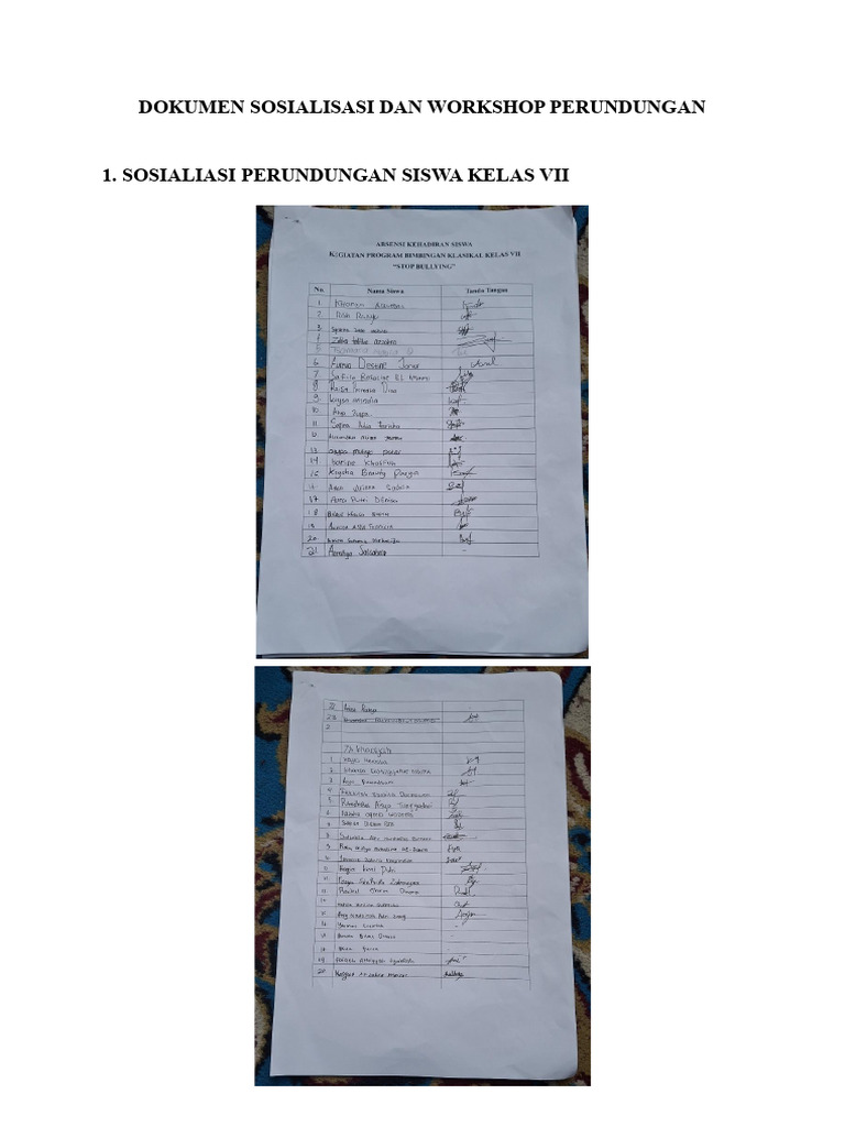 Dokumen Sosialisasi Dan Workshop Perundungan | PDF
