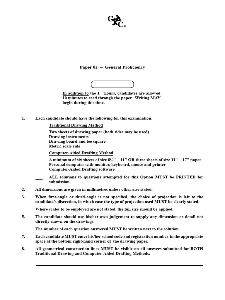 Caribbean Technical Drawing Exam 2011 | PDF | Geometry | Triangle