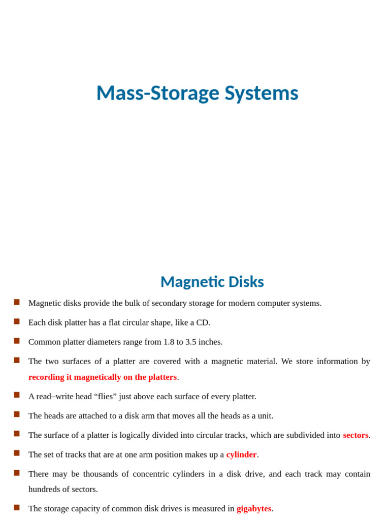Mass Storage Structure | PDF | Hard Disk Drive | Disk Storage