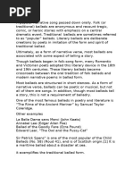 Analysis of Sir Patrick Spens Ballad | PDF | Art | Classics