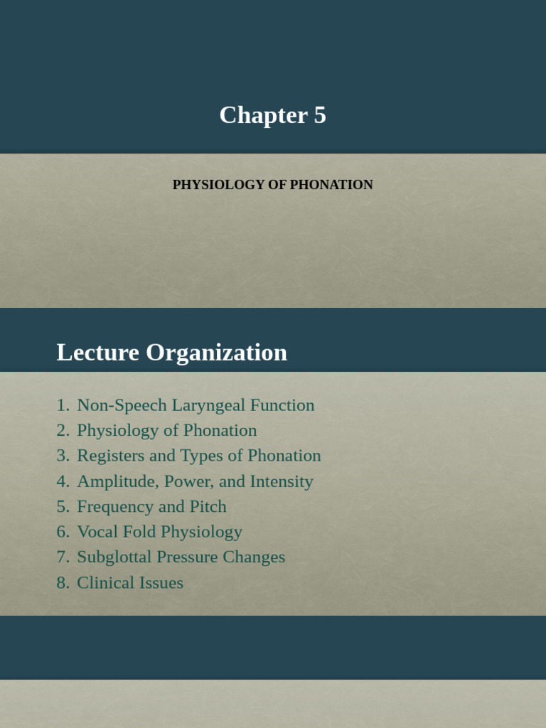 A&P Lecture Chapter 5 | PDF | Larynx | Human Voice