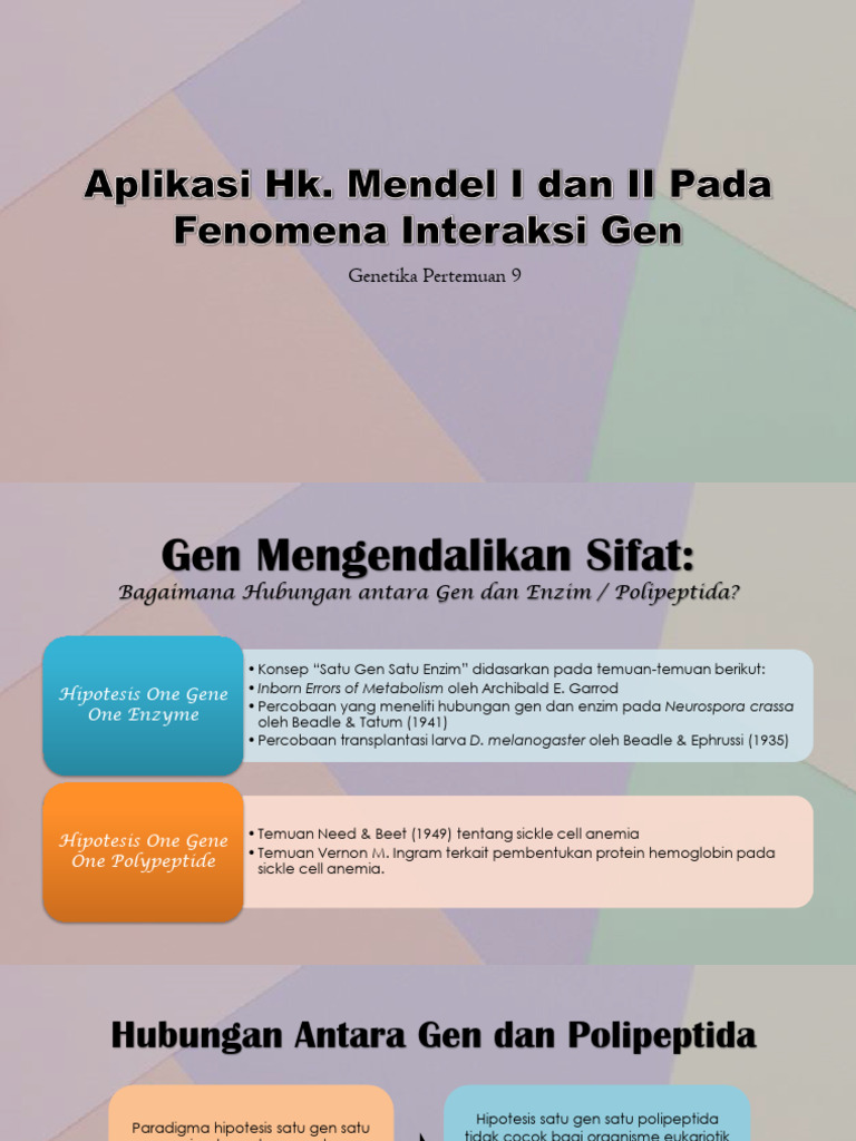 Hubungan Gen dan Enzim dalam Genetika | PDF