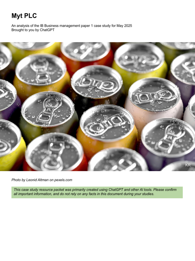 Myt PLC: Case Study Overview 2025 | PDF | Corporate Social ...