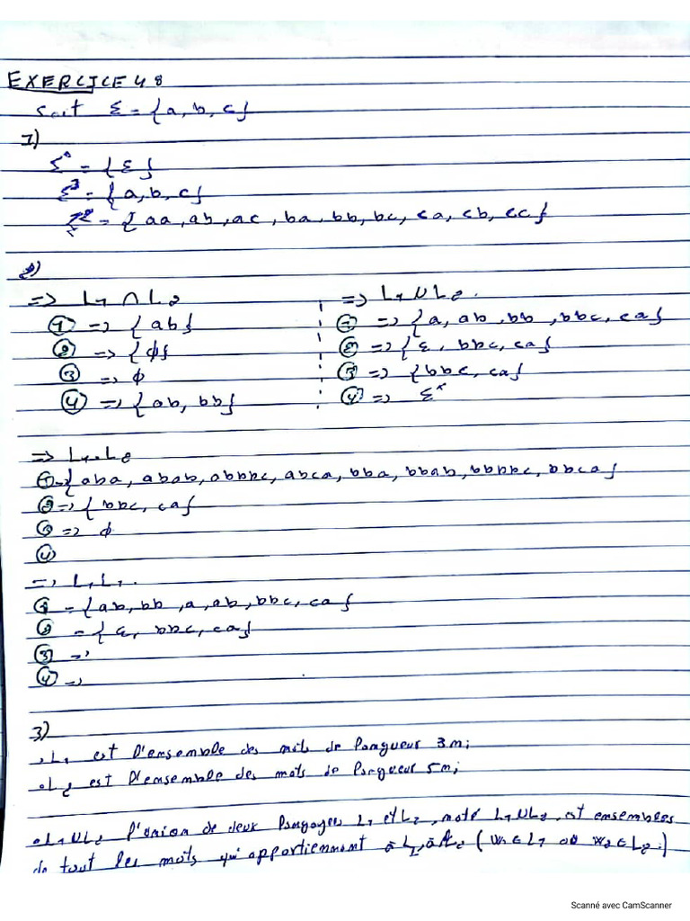 Devoire THL Exe 4 Et 5 | PDF