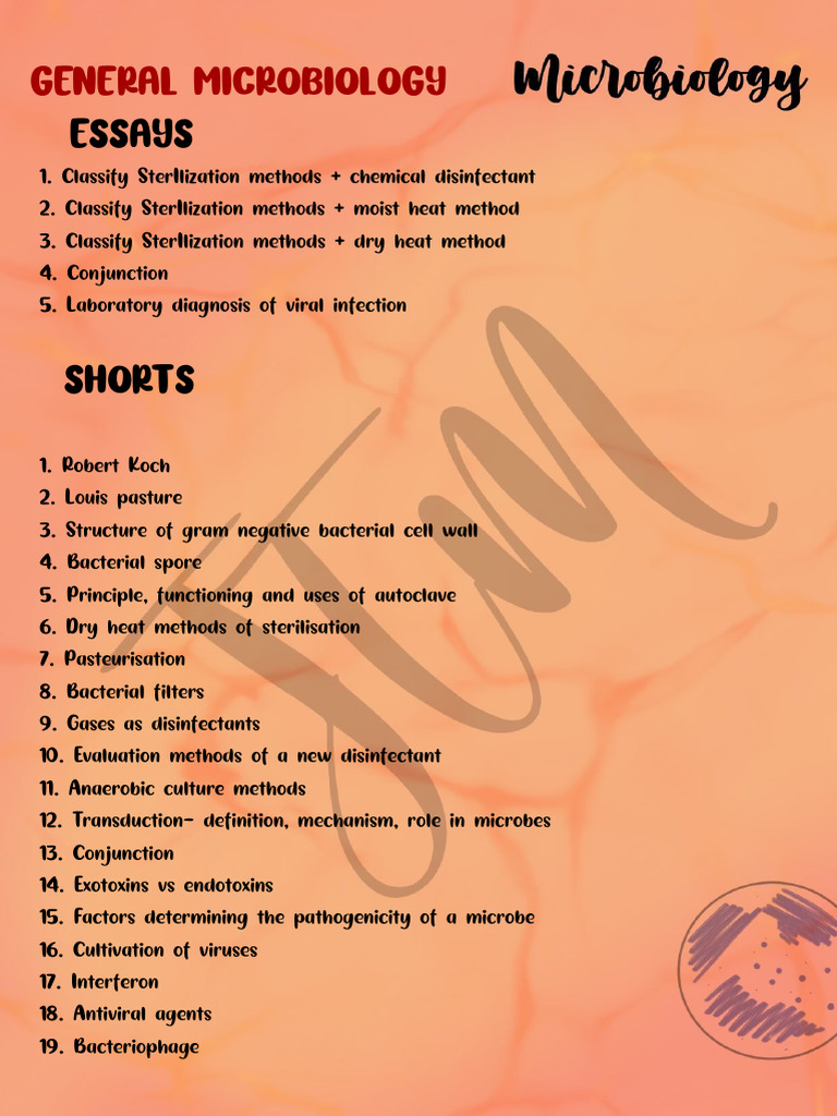 Microbiology Imp Qstns New Pattern | PDF | Immune System | Infection