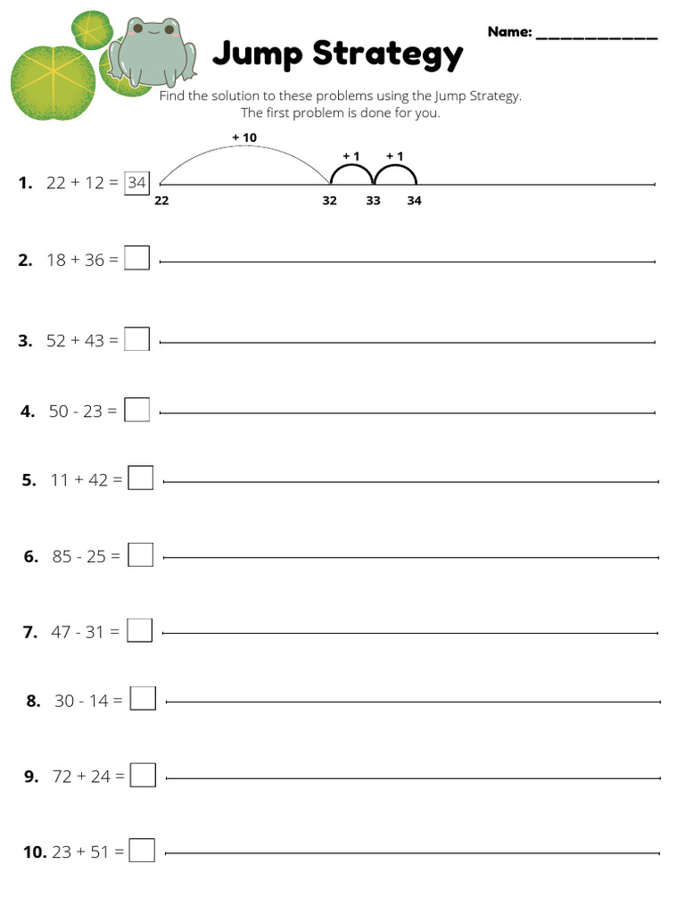 Jump Strategy Math Problems Guide | PDF
