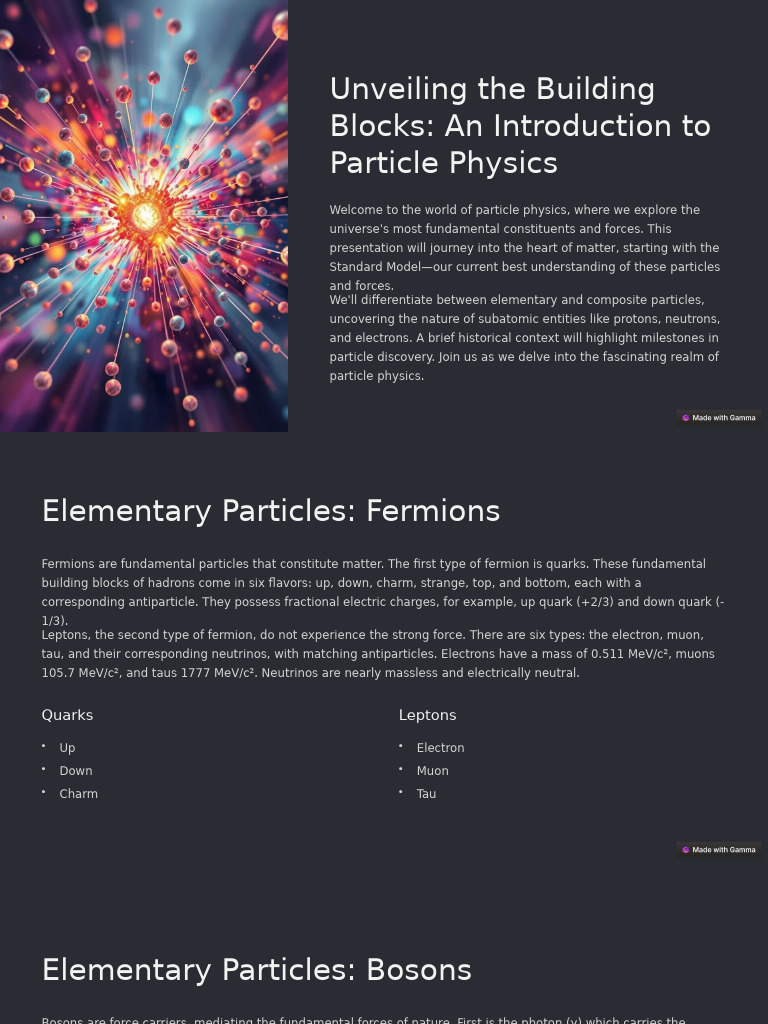 Unveiling The Building Blocks An Introduction To Particle Physics | PDF ...