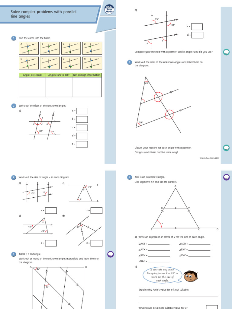 E Solve-Complex-Problems-With-Parallel-Line-Angles | PDF | Rectangle ...
