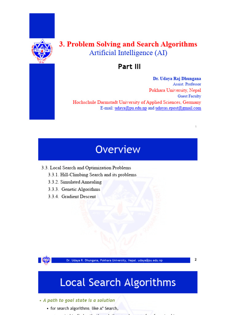 CH 3 Problem Solving and Search Algorithms Part III | PDF | Genetic Algorithm | Mathematical ...