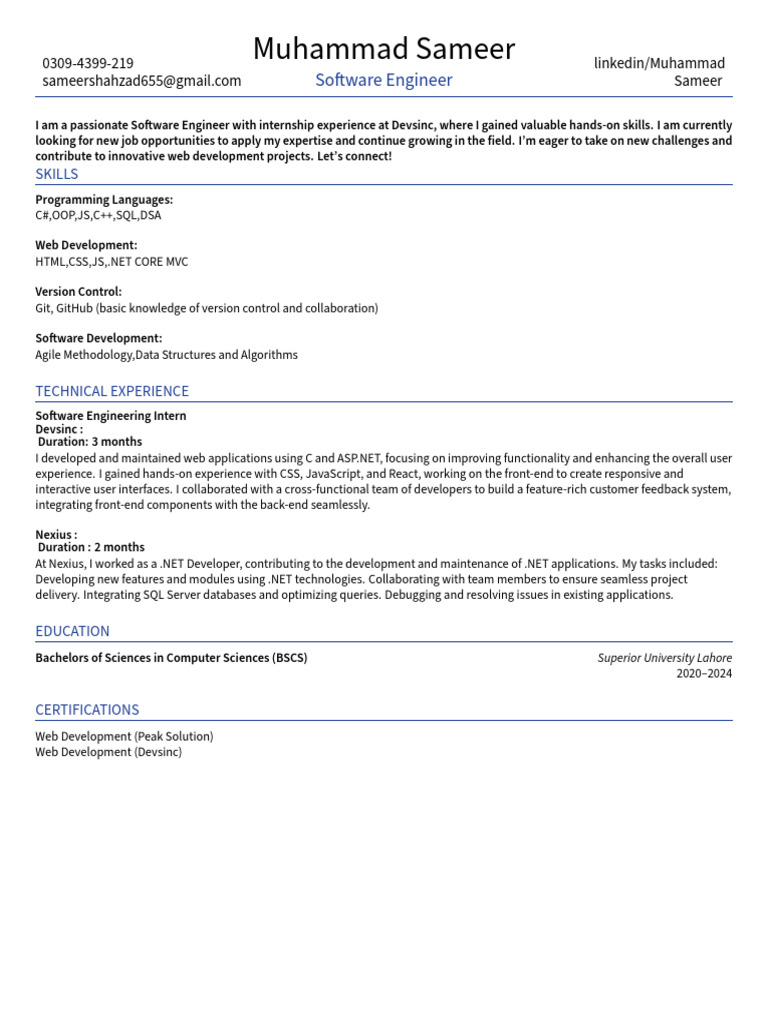 Software Engineer | PDF