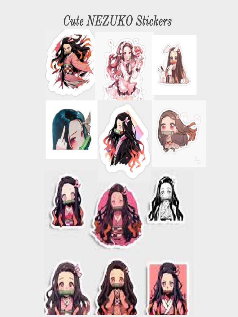 Anime Nezuko Stickers A4 (Stickers (Circle) ) | PDF