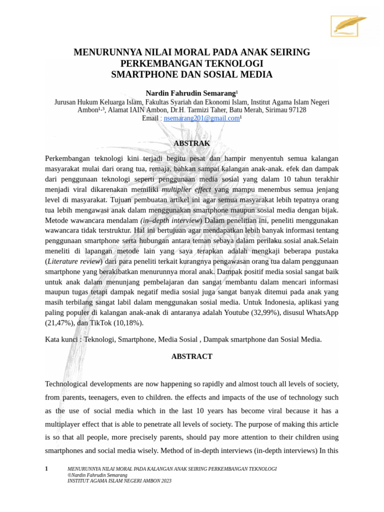 ARTIKEL NARDIN.FAHRUDIN.SEMARANG - Google Docs | PDF