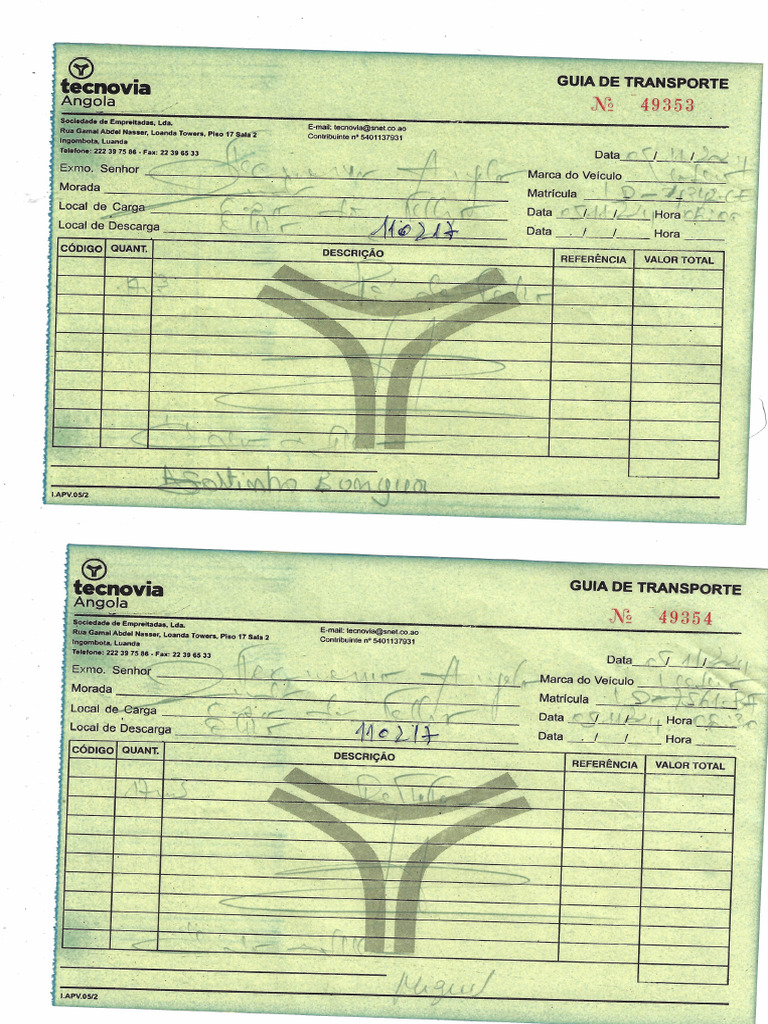 Guias Obra 110217 - Tomboco Dia 05-11-2024 | PDF